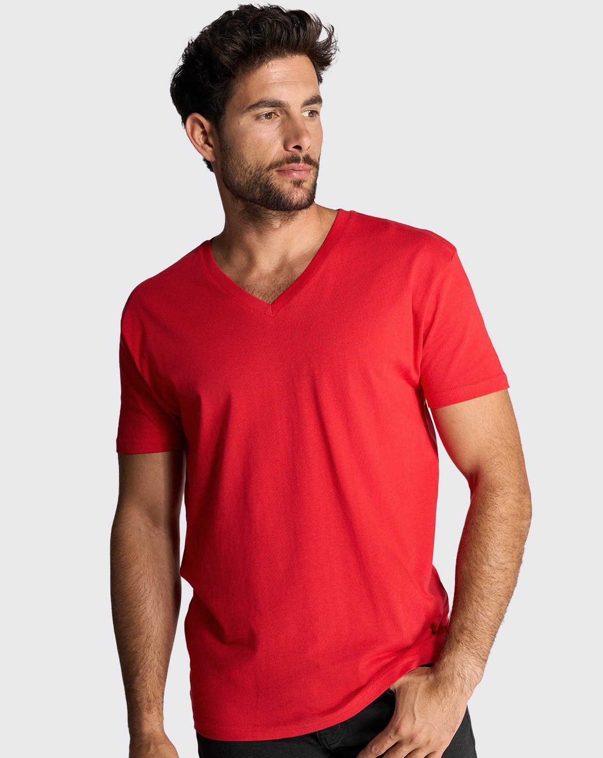 T-Shirt V-neck JHK TSUA PICO - Męskie - T-SHIRT